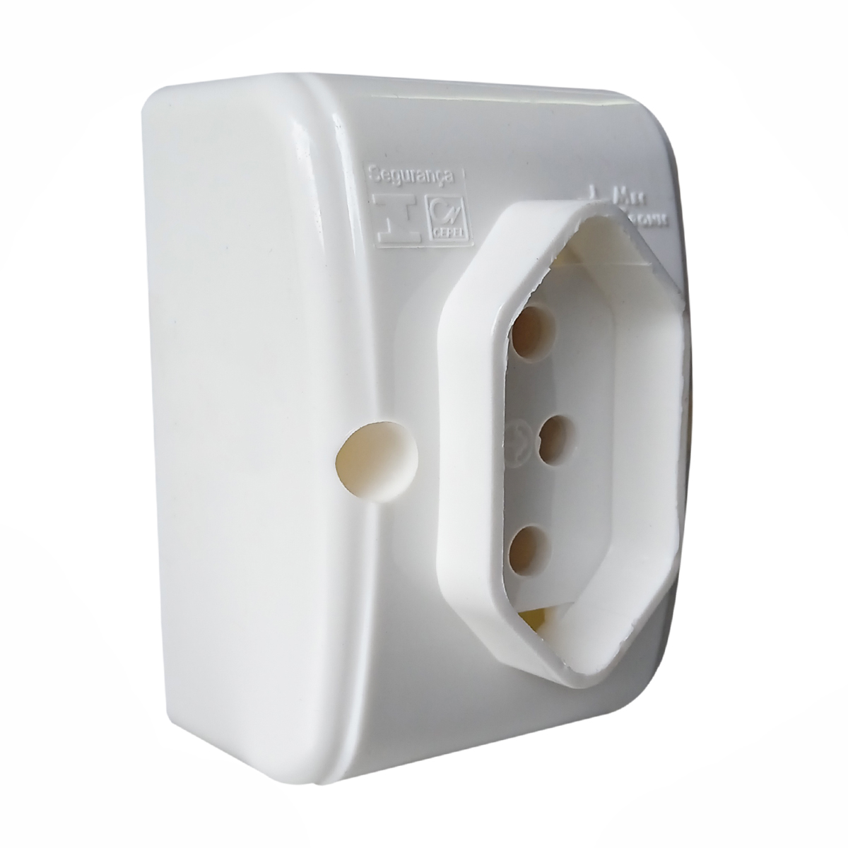 Tomada de Sobrepor Externa 10A 2P+T Mec-Tronic - Loja Eletrocenter