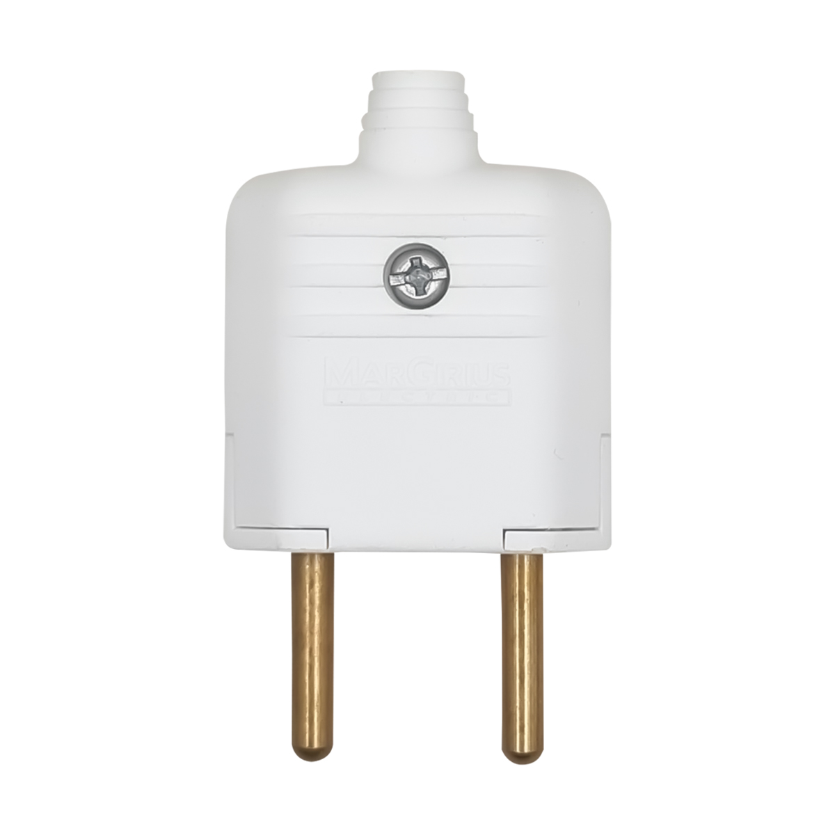 Pino Plugue Macho Margirius 10A Branco 2 Polos 180° Tomada Elétrica 2P ...