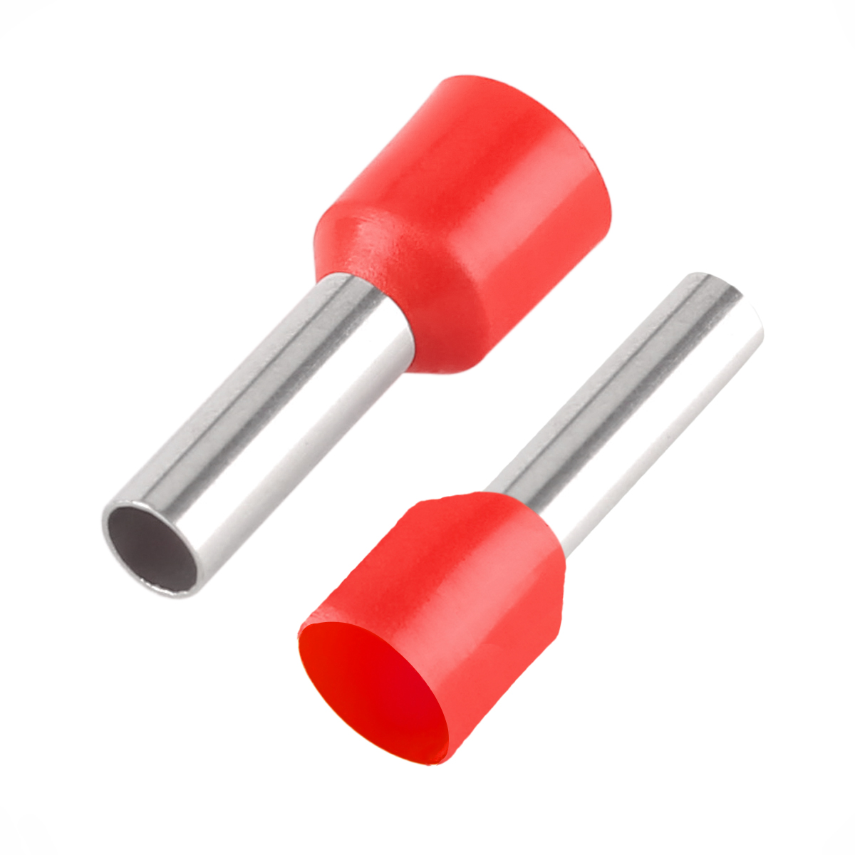 Terminal Pré-Isolado Tubular Ilhós 10mm x 12mm Vermelho - Loja Eletrocenter
