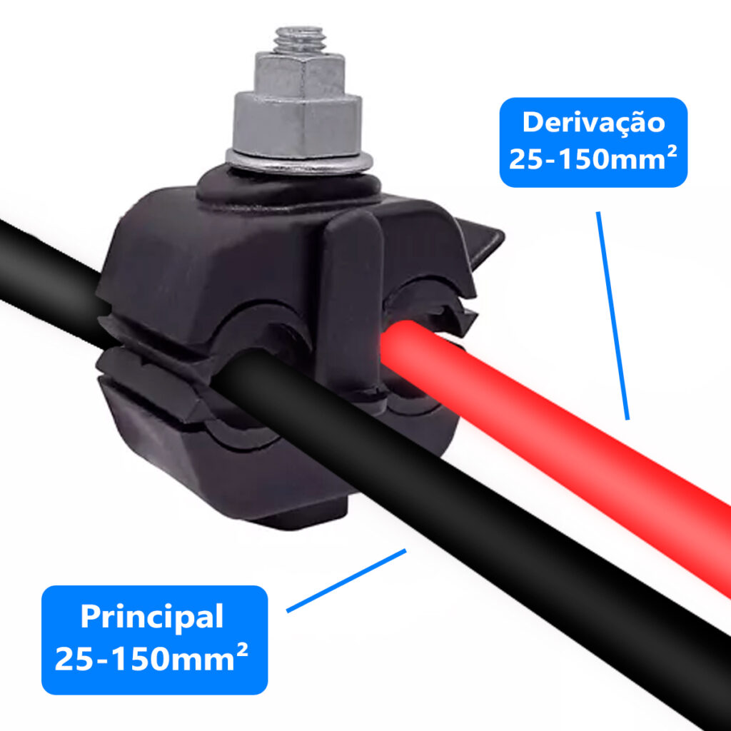Conector Perfurante 25-150mm² Derivação 25-150mm² CPP003 - Loja ...